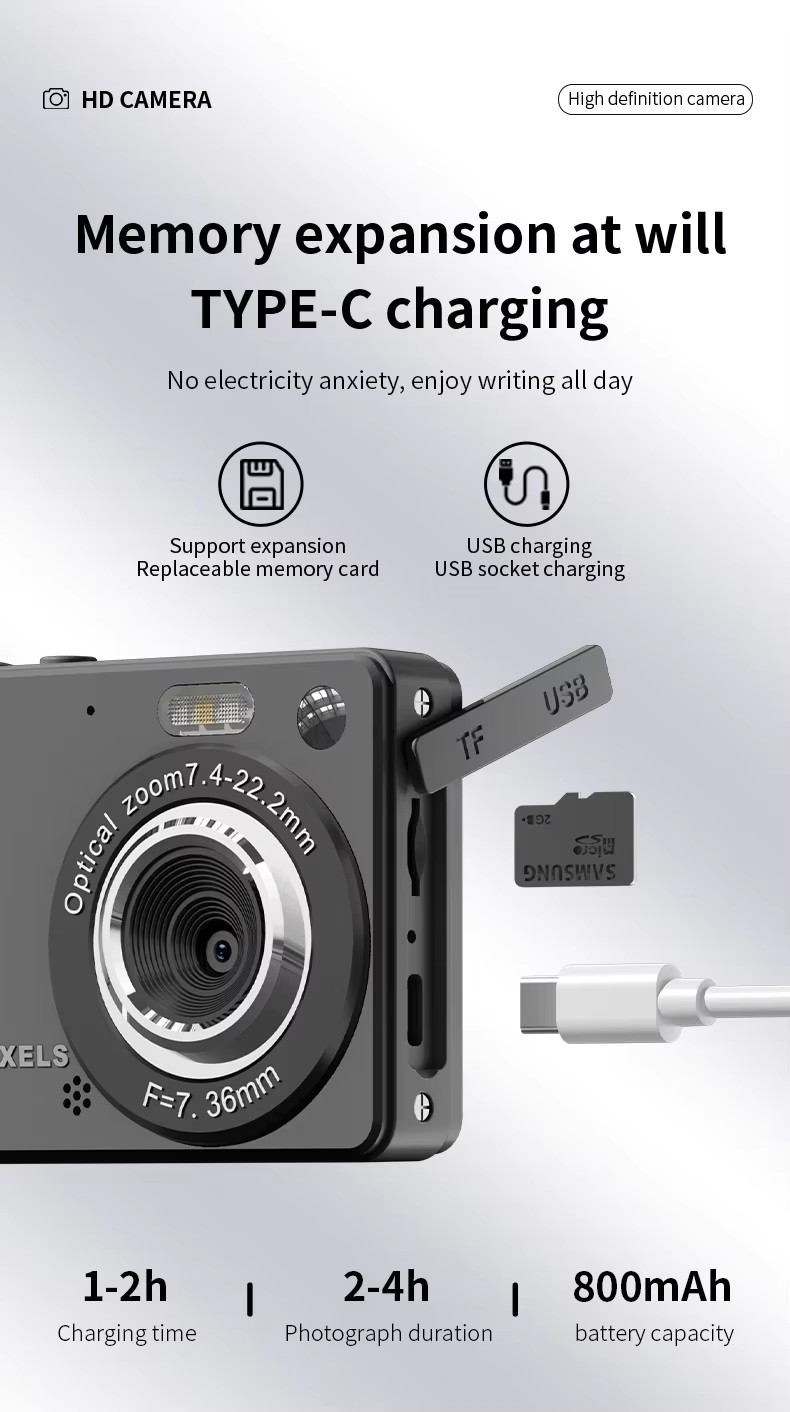 1080Pdigital camera Autofocus camera 2.4-inch IPS display, video ...