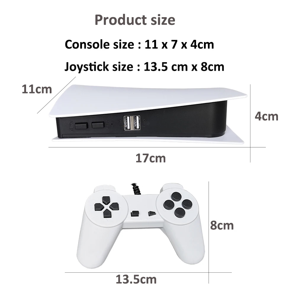 GS5 Game Station 5 Video Game Console With 200 Classic Games 8 Bit TV ...