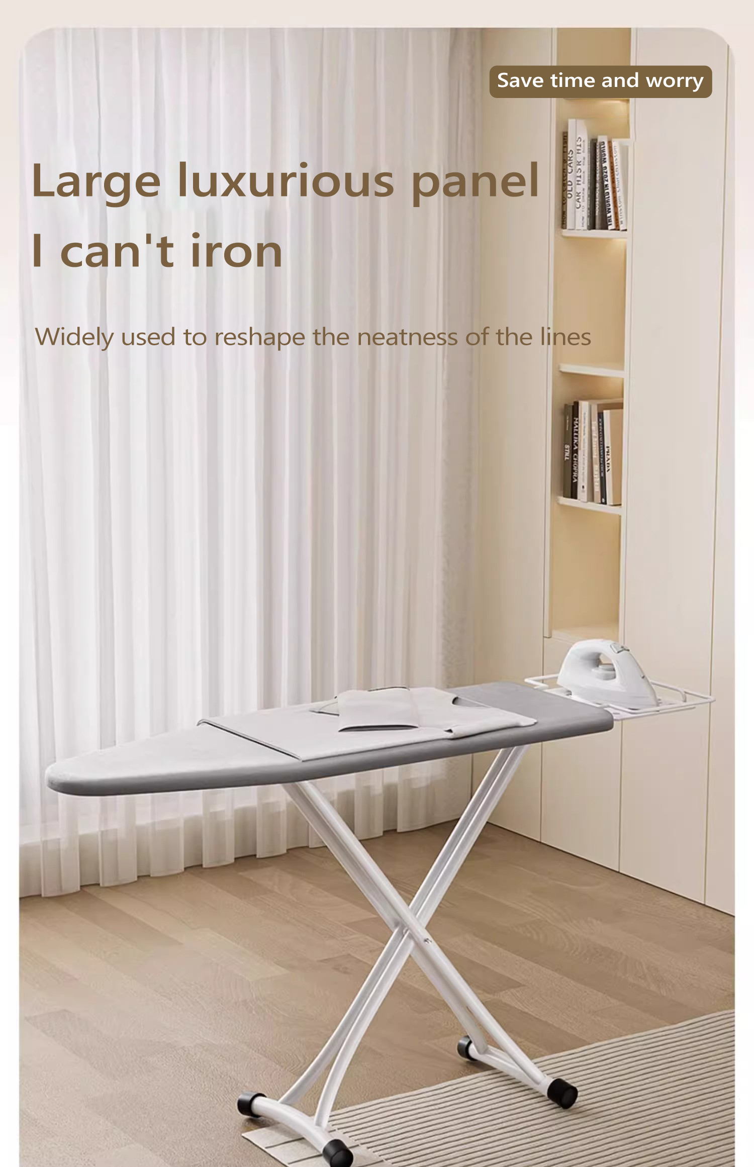Ironing board for home use, vertical foldable ironing board, iron pad ...