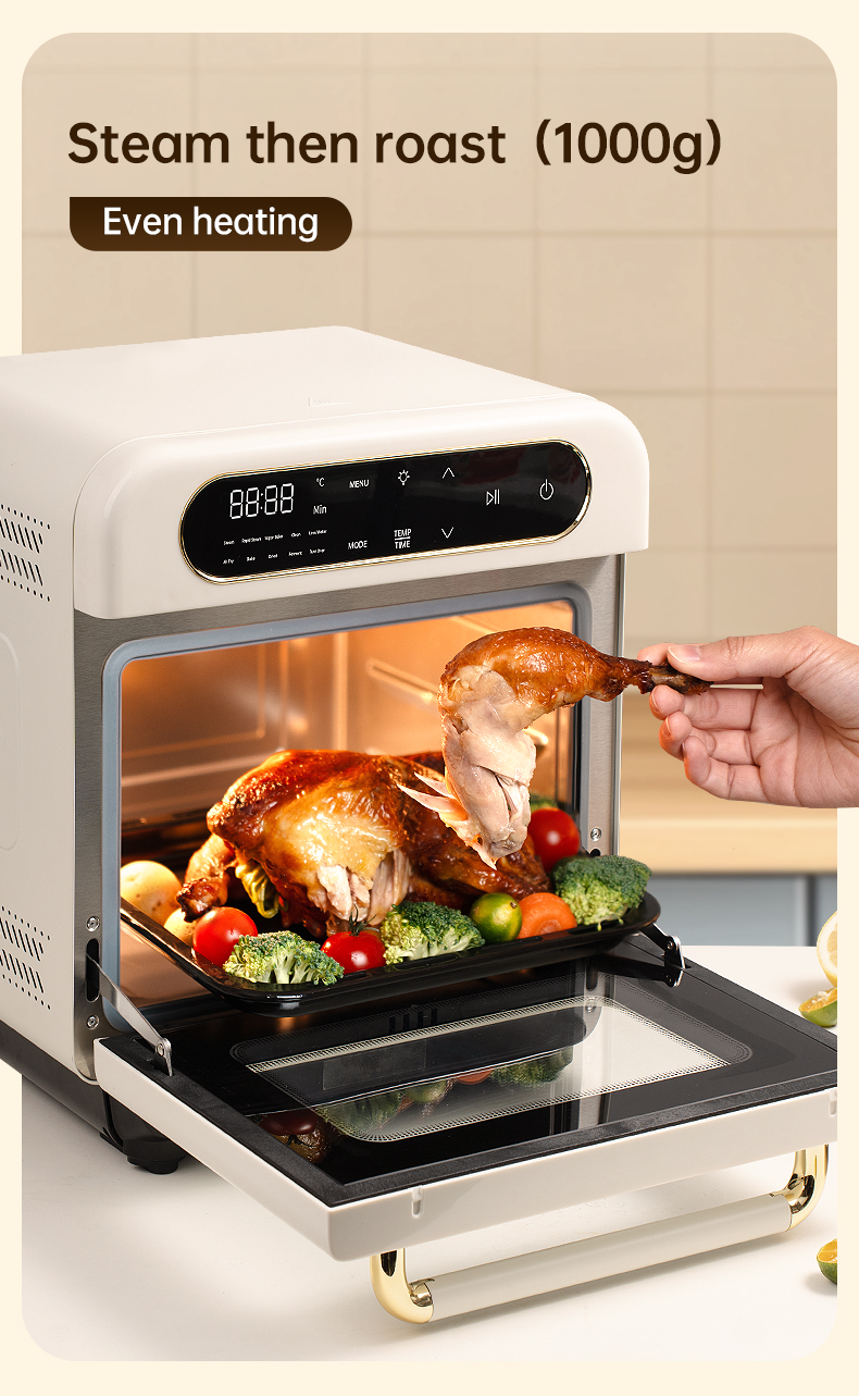 TJean Steam Oven Multifunctional Household Steam Air fryer Oven（12L ...