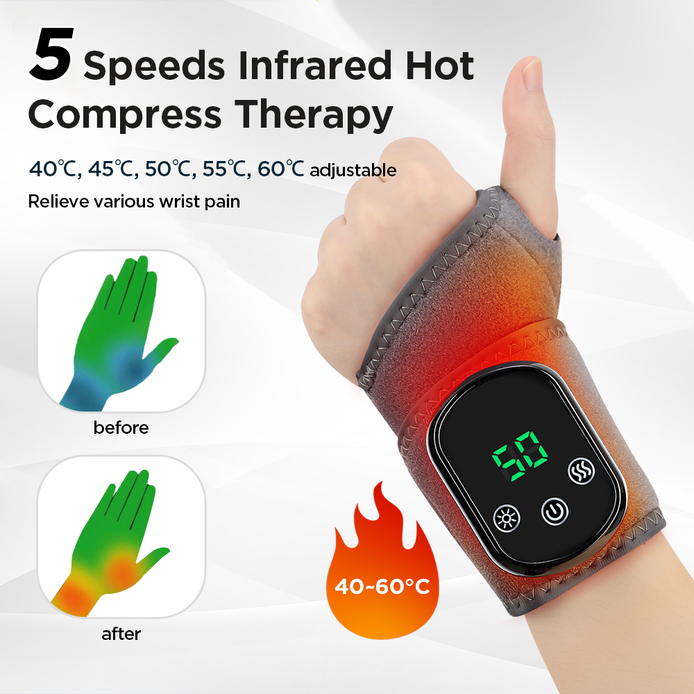 Electric Heating Wrist Massager 5 Levels Hot Compress 3 Levels ...