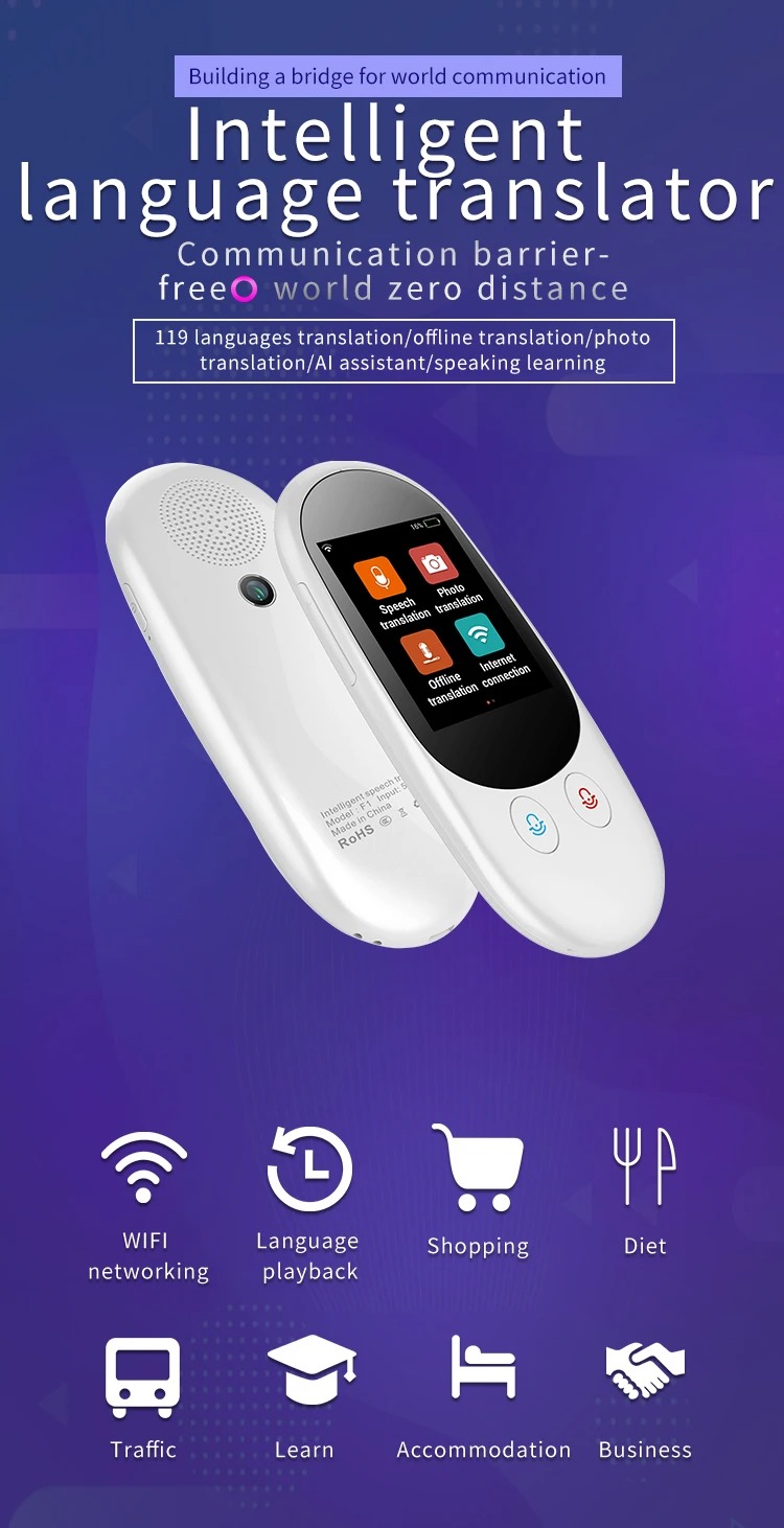 💢142 language translator💢Smart Translator Travel Abroad Handy Tool ...