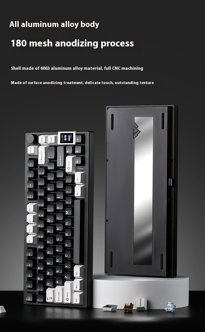 YUNZII AL80 Aluminum Tut Mechanical Keyboard Wireless Three-mode Custom ...