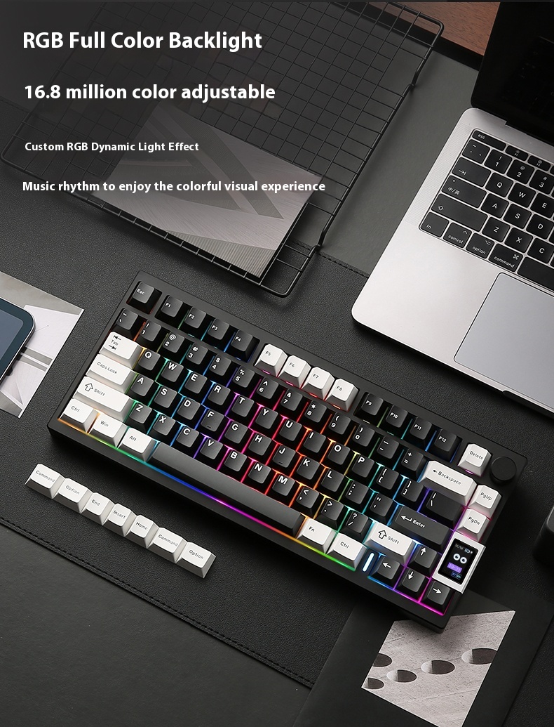 YUNZII AL80 Aluminum Tut Mechanical Keyboard Wireless Three-mode Custom ...