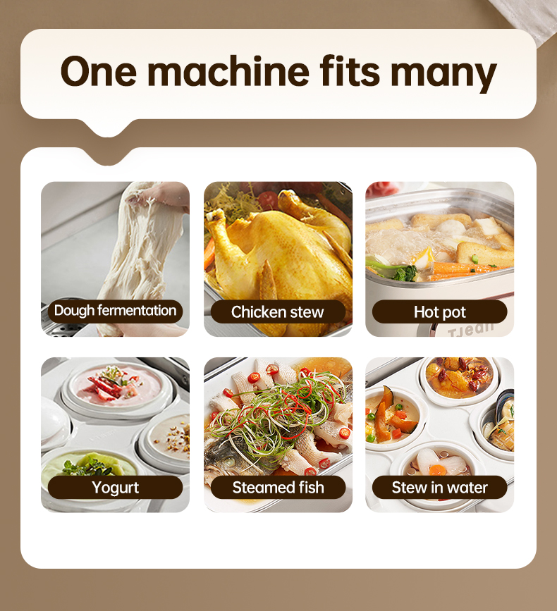 TJean multifunctional steamer with double-layer large capacity steamer ...