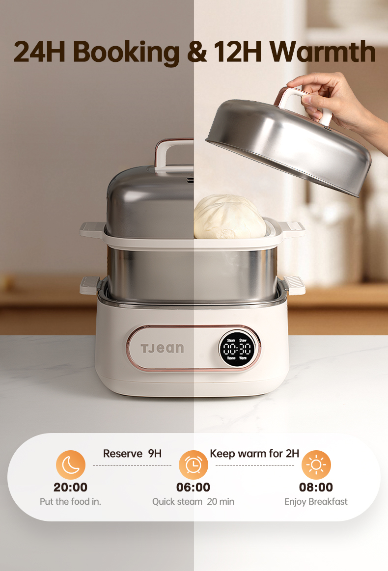 TJean multifunctional steamer with double-layer large capacity steamer ...