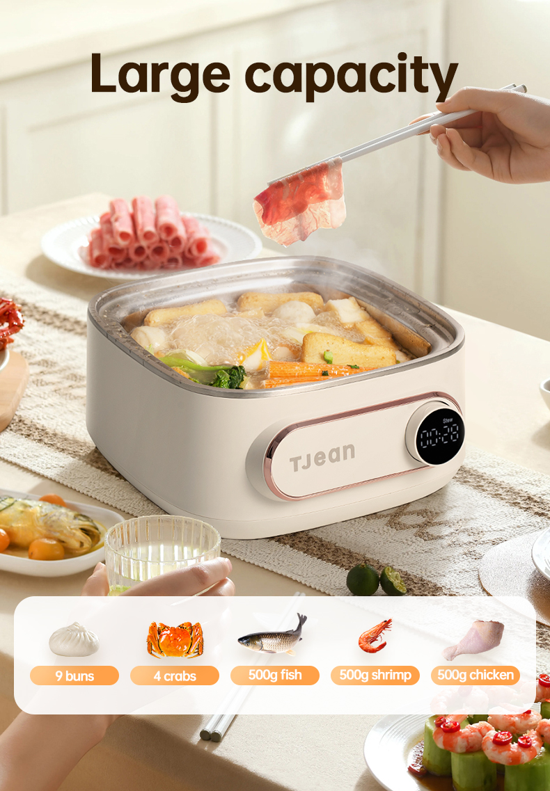 TJean multifunctional steamer with double-layer large capacity steamer ...