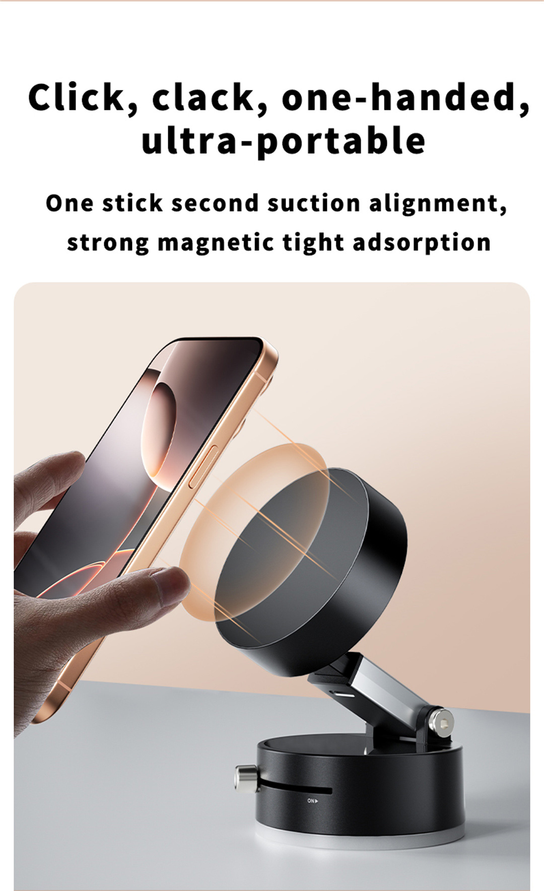 AUTOPS Vacuum Magnetic Universal Phone Holder Car Mounted Adsorption ...