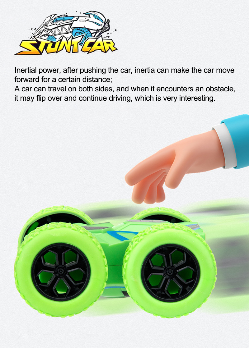 Mini Inertia Car Toys for Children Collision Automatic Turnover Double ...