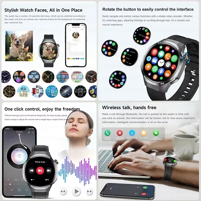 2025 New for Huawei GT5 Pro MaX Smart Watch AMOLED Screen Men GPS Track ...