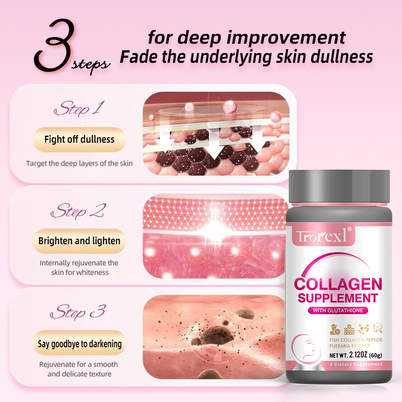 Trorexl Collagen Glutathione Supplement Skin Elasticity Brightness Anti ...
