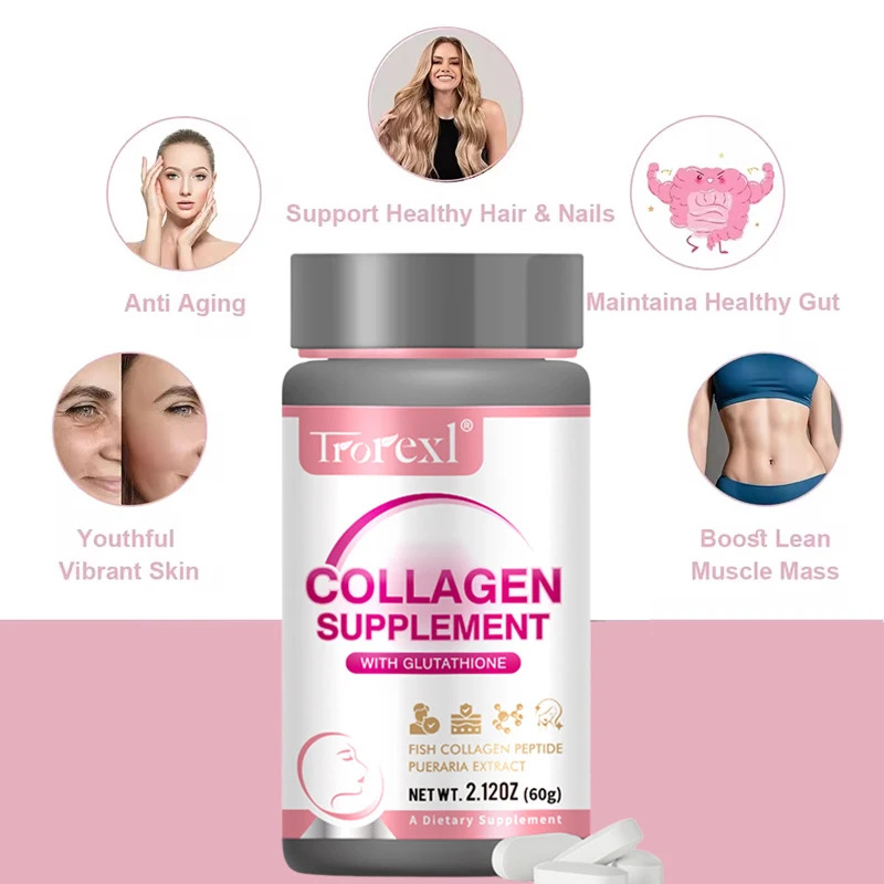 Trorexl Collagen Glutathione Supplement Skin Elasticity Brightness Anti ...