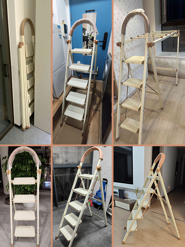 DAXINSI （SG STOCK) Foldable Ladder Step 3 4 5 6 Step Ladder 150kg ...