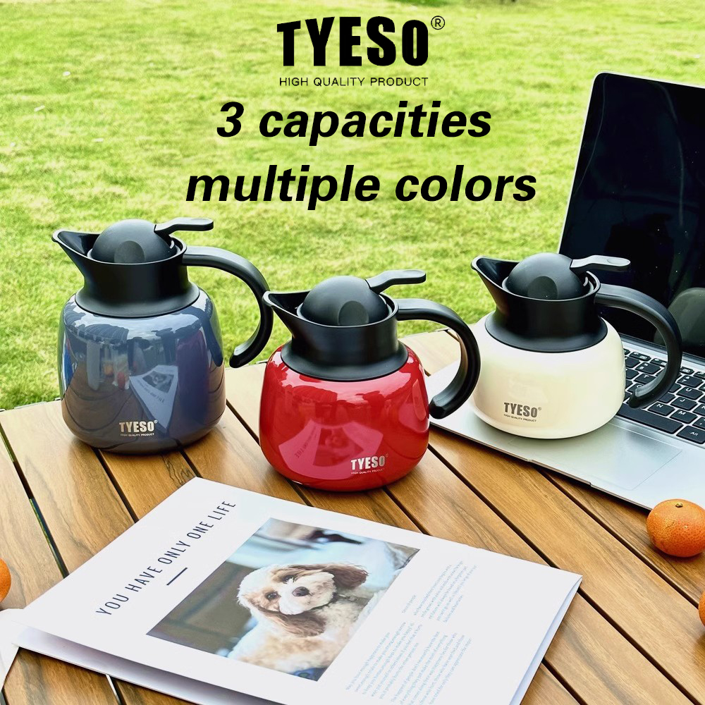 TYESO thermal flask Vacuum Insulated Modern Tea Pot With Filter (600 ...