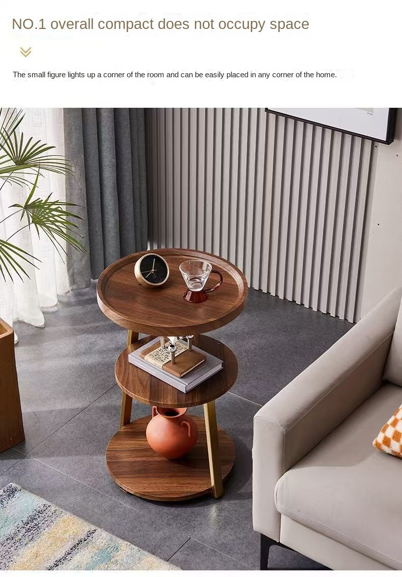 Nordic Three Layers Coffee Table Bedside Small Side Tables Living Room ...