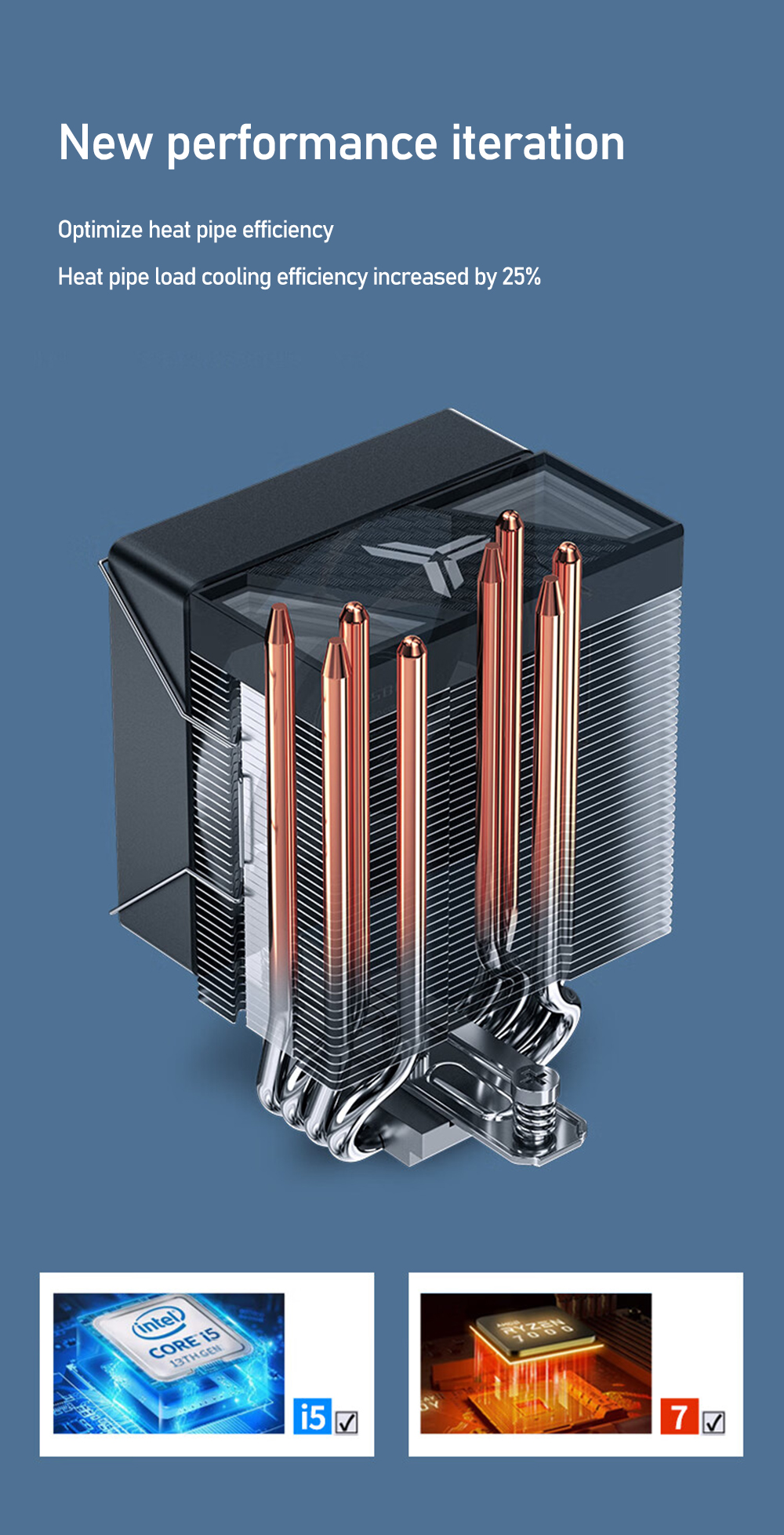 Jonsbo CR 1400 V2 CPU Cooler 4 Heat Pipes Air Radiator ARGB PWM CPU ...
