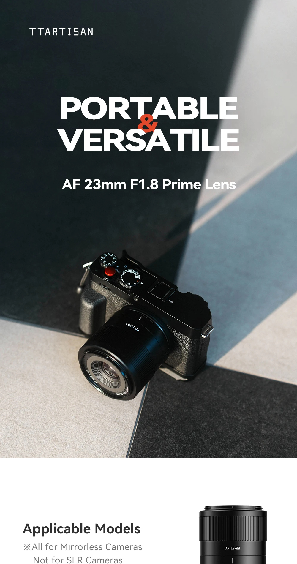 TTArtisan AF 23mm F1.8 Large Aparture Autofocus Prime Lens for Camera ...