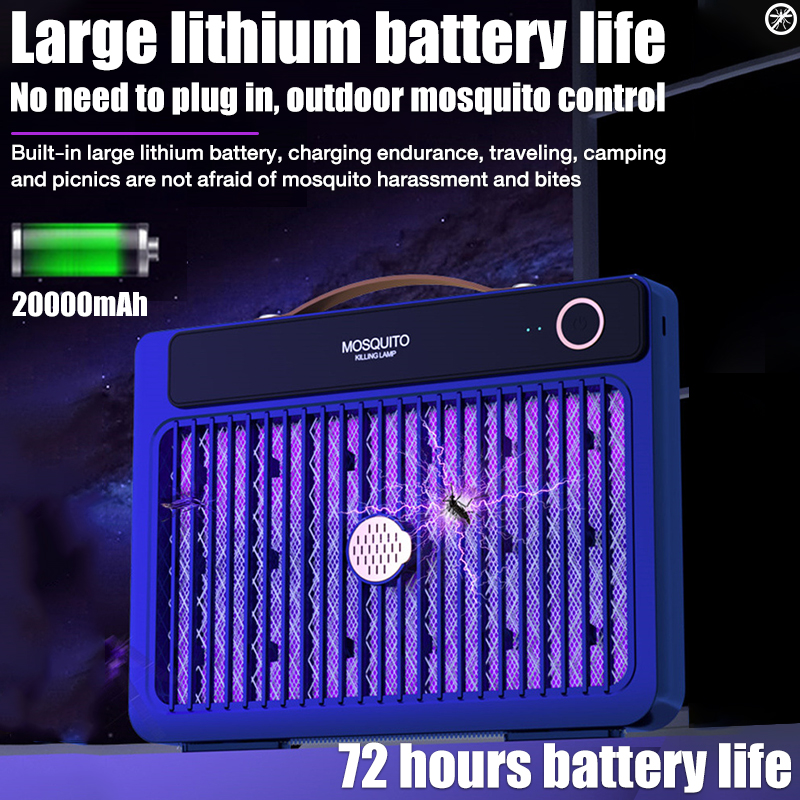 [300㎡ without mosquito] 3000V electric mosquito killer lamp 20000mAh ...