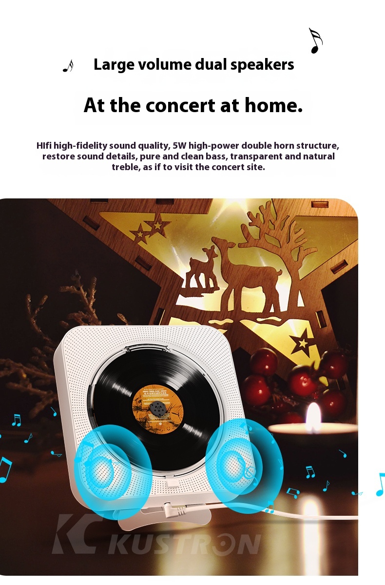 Cd Player With Hdmi Bluetooth Hd Hifi Speaker Fm Radio Aux Music ...