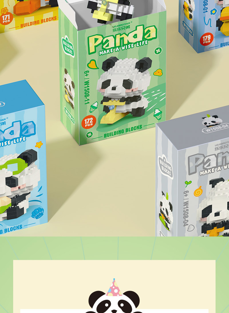 Animal cartoon panda series building block toy gift | Shopee Singapore