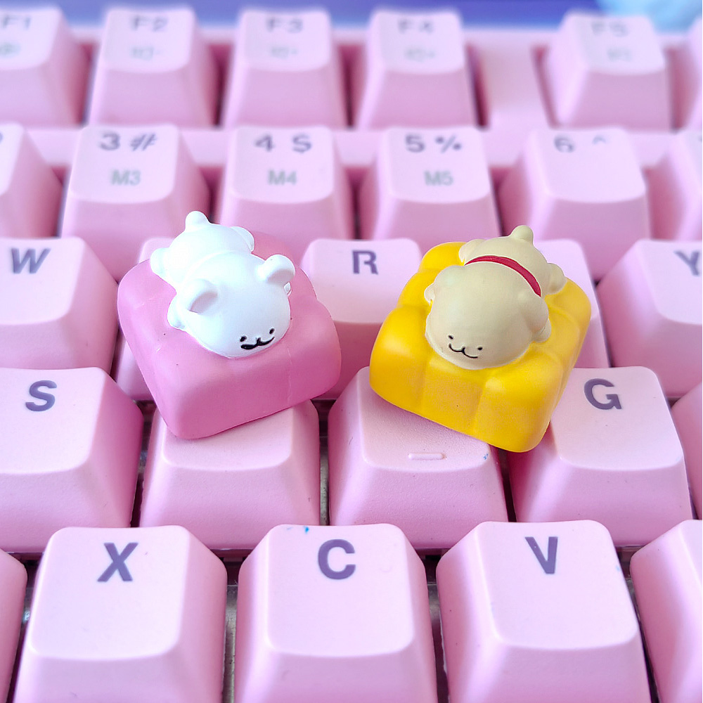 Maltese Keycaps Dog 3D Printing Hand-Painted Mechanical Keyboard ...