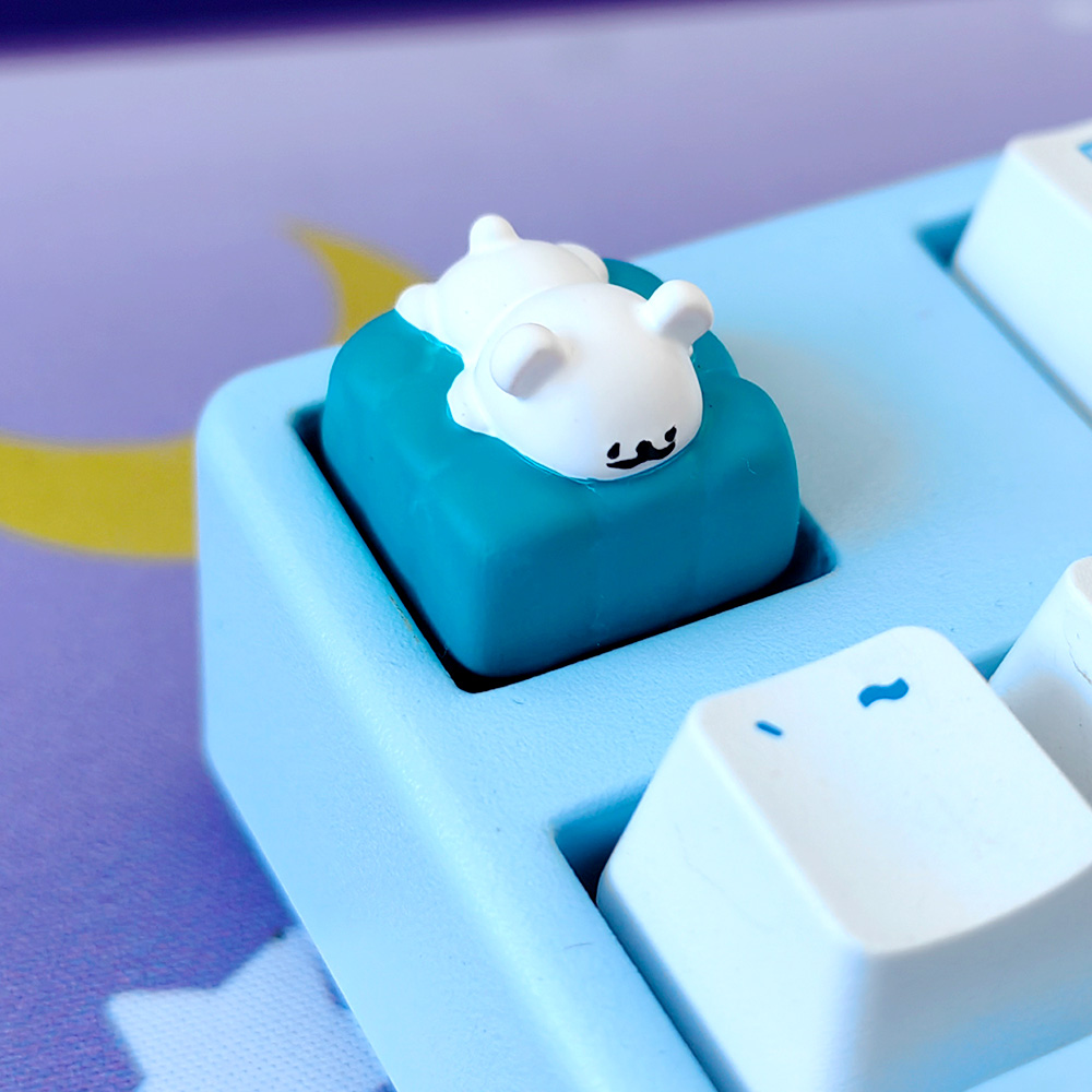 Maltese Keycaps Dog 3D Printing Hand-Painted Mechanical Keyboard ...