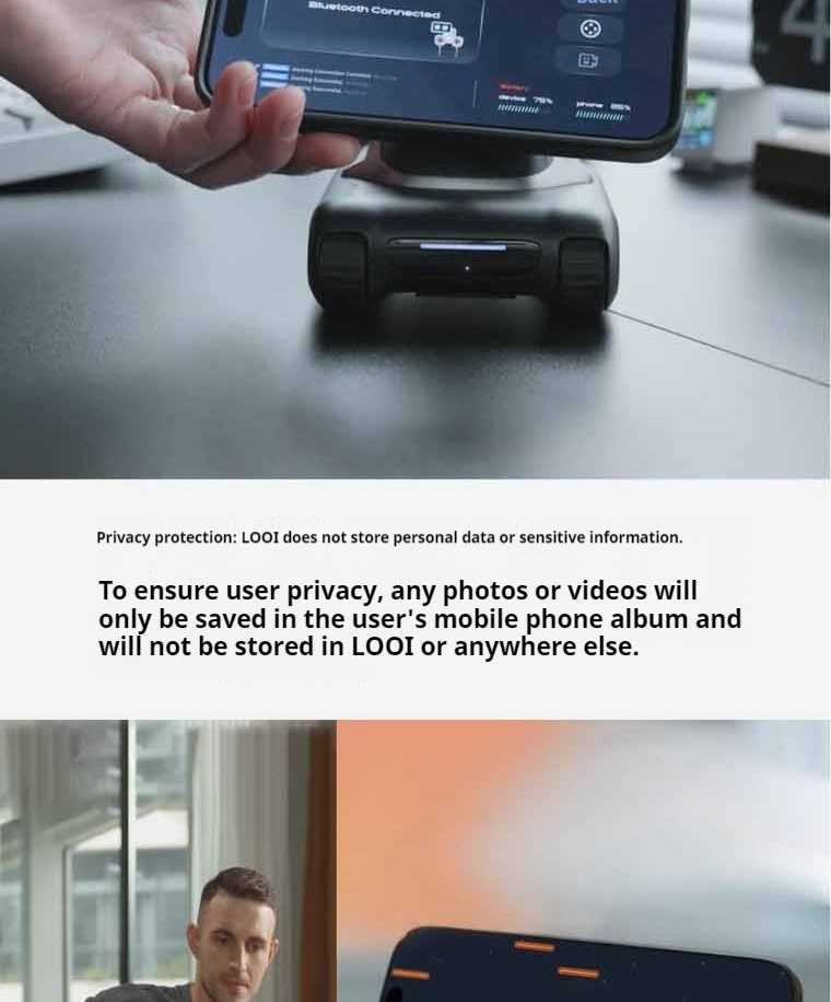 LOOI Robot Intelligent Desktop Robot Mobile AI Assistant Facial Recognition Gesture Interaction ...