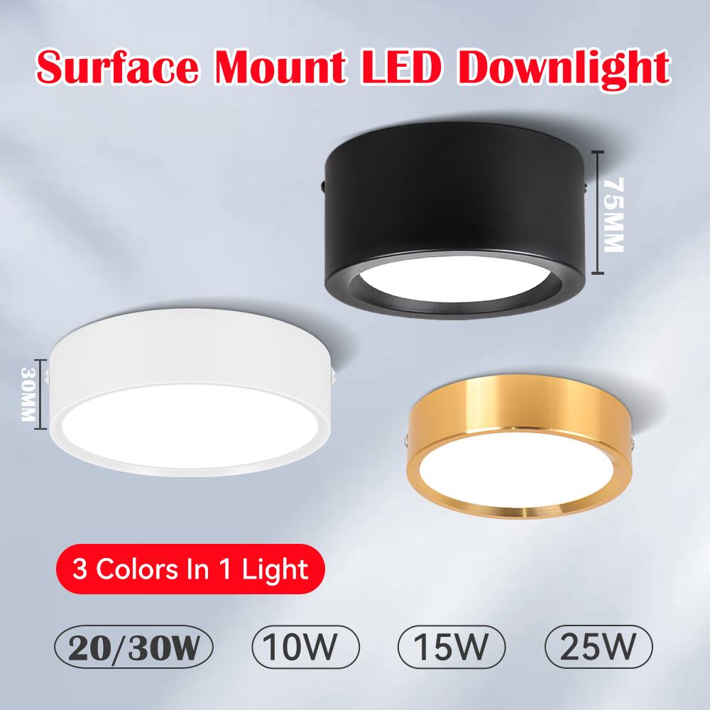Tri-Color Led Downlight Surface Spotlights Ceiling Lights Spot Light 5W ...
