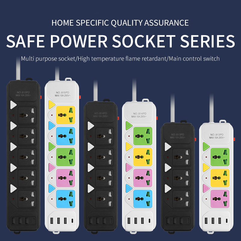 High Quality Independent Switch Power Strip safe power socket 4/5 ...