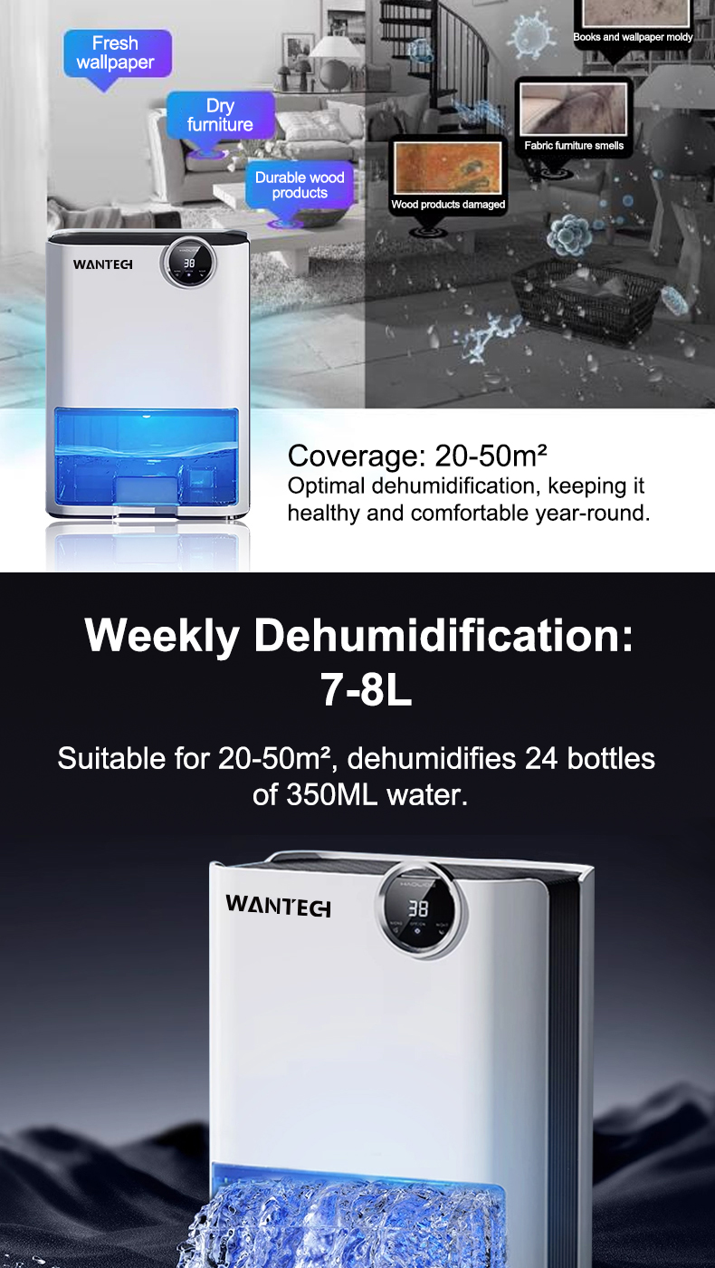 【SG Stock】 WANTECH™ Dehumidifier Air Purifier 1L/D|2LTank 2 in 1 Air ...