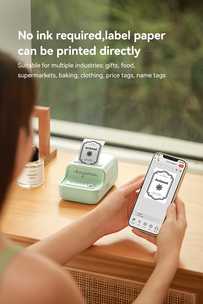 Niimbot B21/B21Pro Label Printer Thermal Label Maker Barcode Printer ...