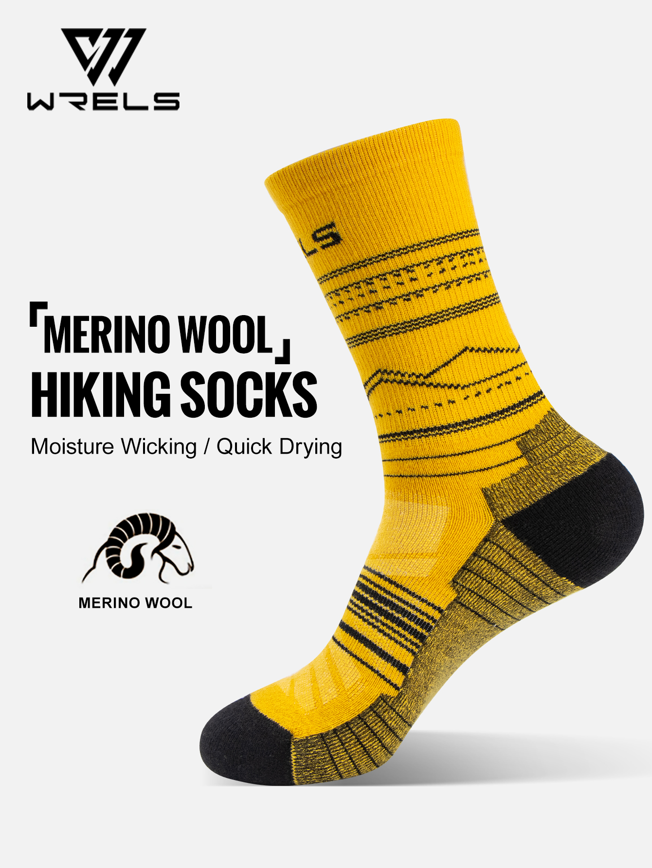 WRELS High Wool Socks Natural Deodorant Soft High Elasticity | Shopee ...