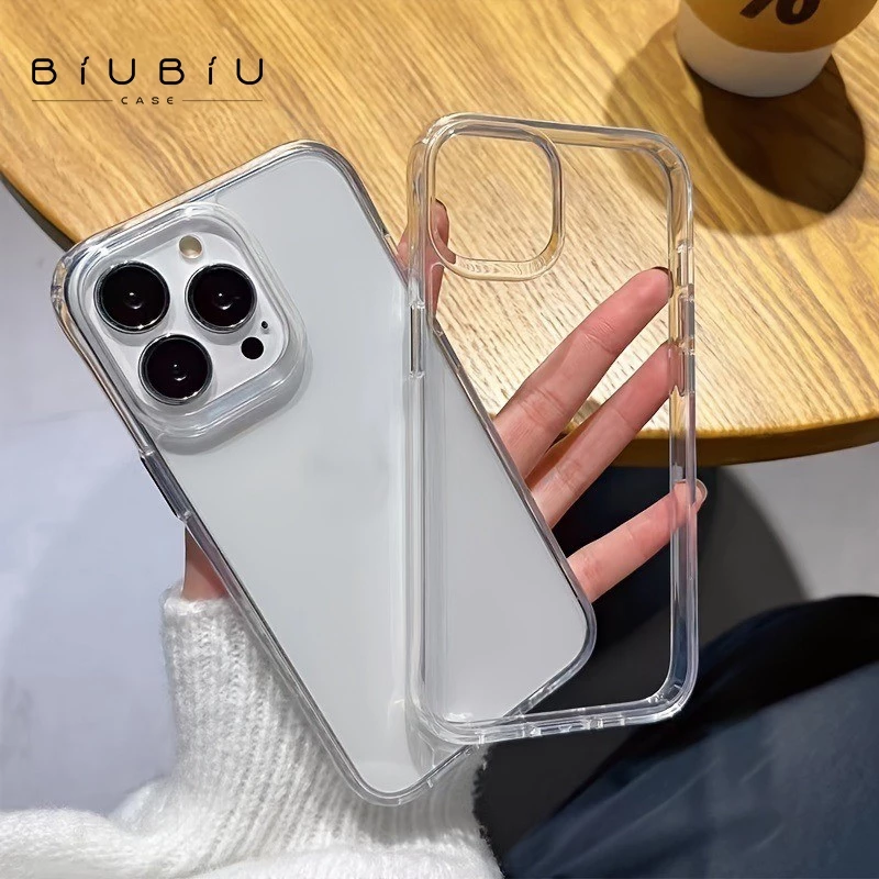 Shockproof Clear PC Case for iPhone 11 Pro Max/16/15/14/13/12/11/XS/XR ...