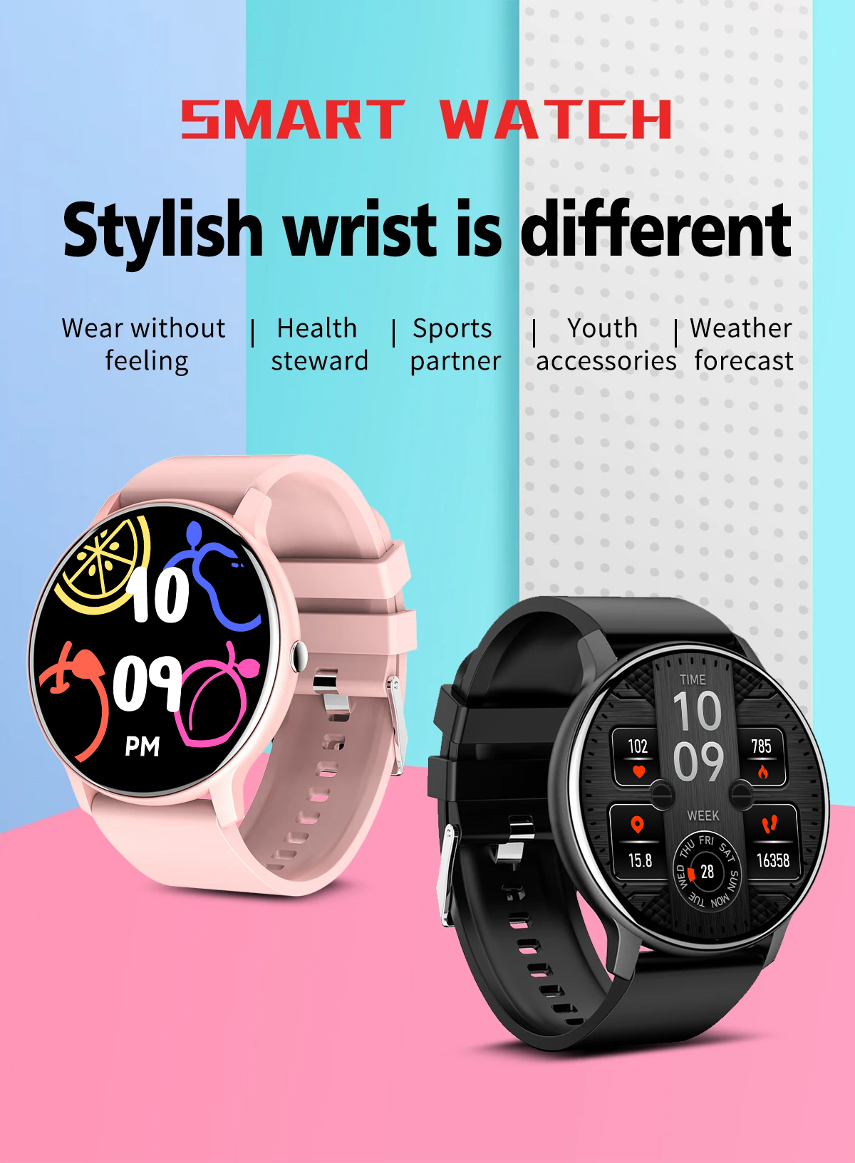 LAXASFIT 2025 Smart Watch HD Full Screen Touch IP67 Waterproof ...