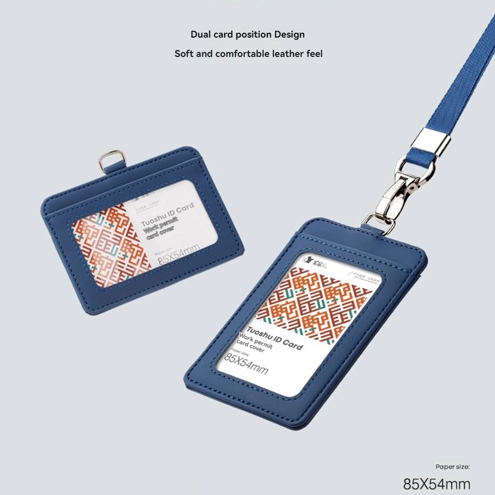 Work Permit Card Holder ID Holder Badge with Hanging Neck Lanyard ...