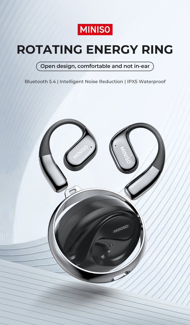 MINISO MS152 Smart Ai Real-time Translation Bluetooth Headphones Sports Headphones Bluetooth 5.4 ...