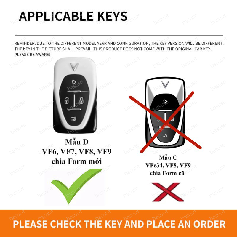 Leather key case Vinfast VF6 VF6S VF6 Plus VF7 VF8 VF9 new key model ...