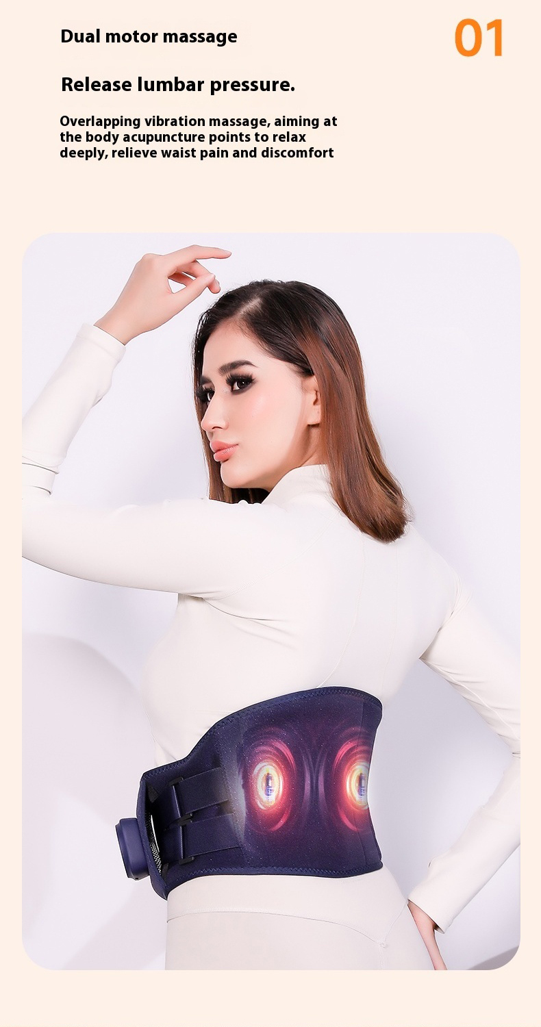 Smart Waist Massager Belt Lumbar Vertebra Plate Pain Relief Heating ...