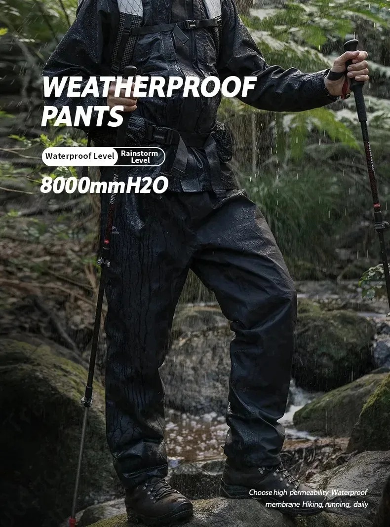 Naturehike Rainproof Pant Outdoor Portable Hiking Travel Waterproof ...