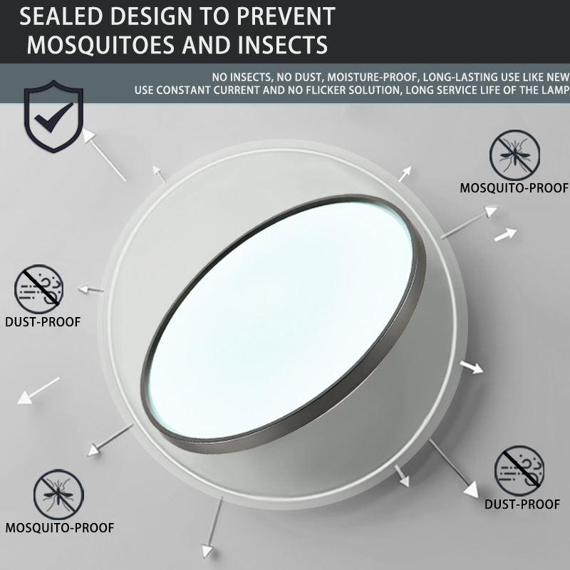 JARUSEAT LED Ceiling Light Tri-proof lamp 24W 40W Three-color light ...