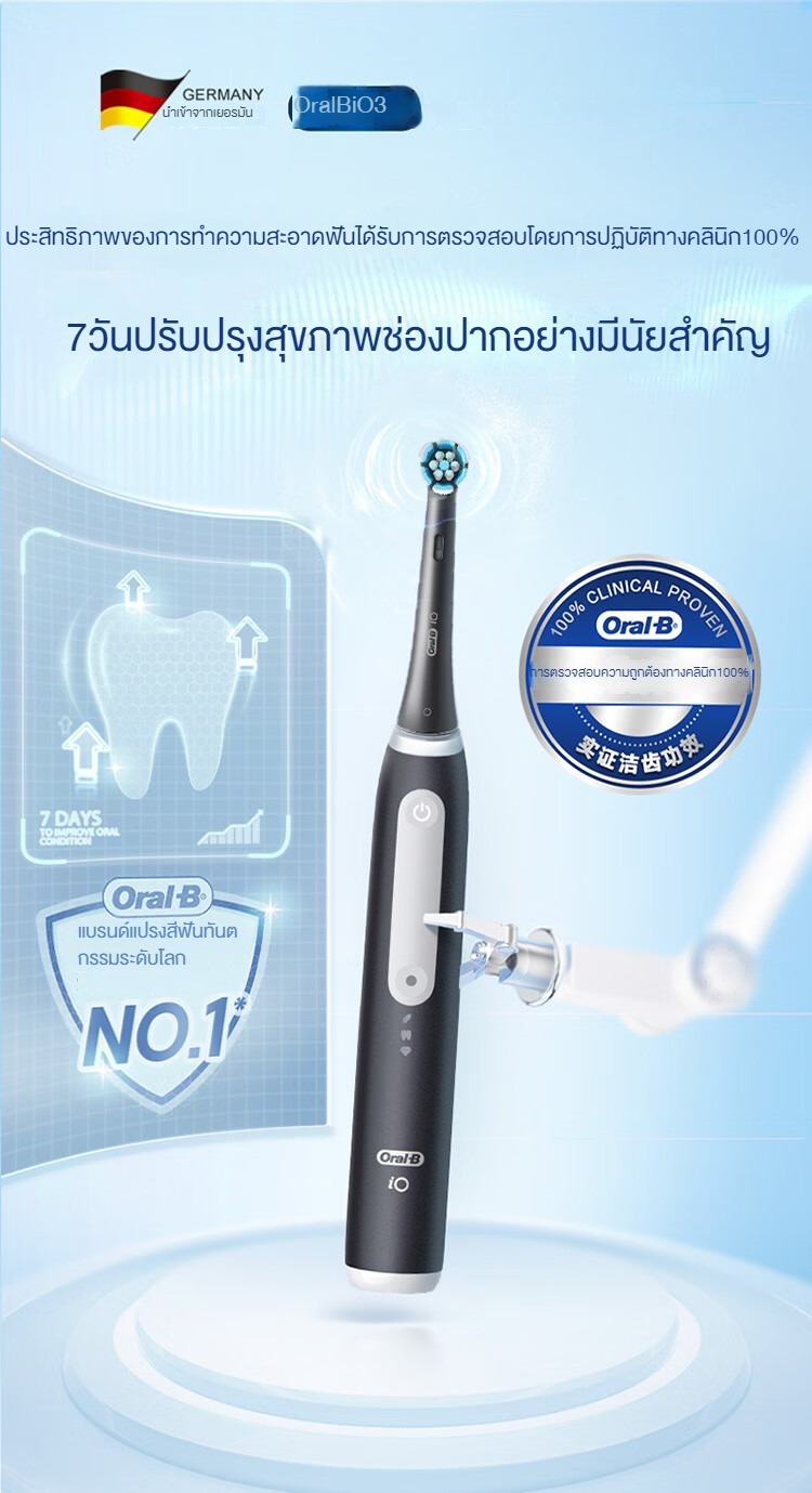 Oral-B iO3/IO3PLUS Smart Electric Toothbrush for Adults iO3 Smart Clean Magnetic Wave Brush iO ...