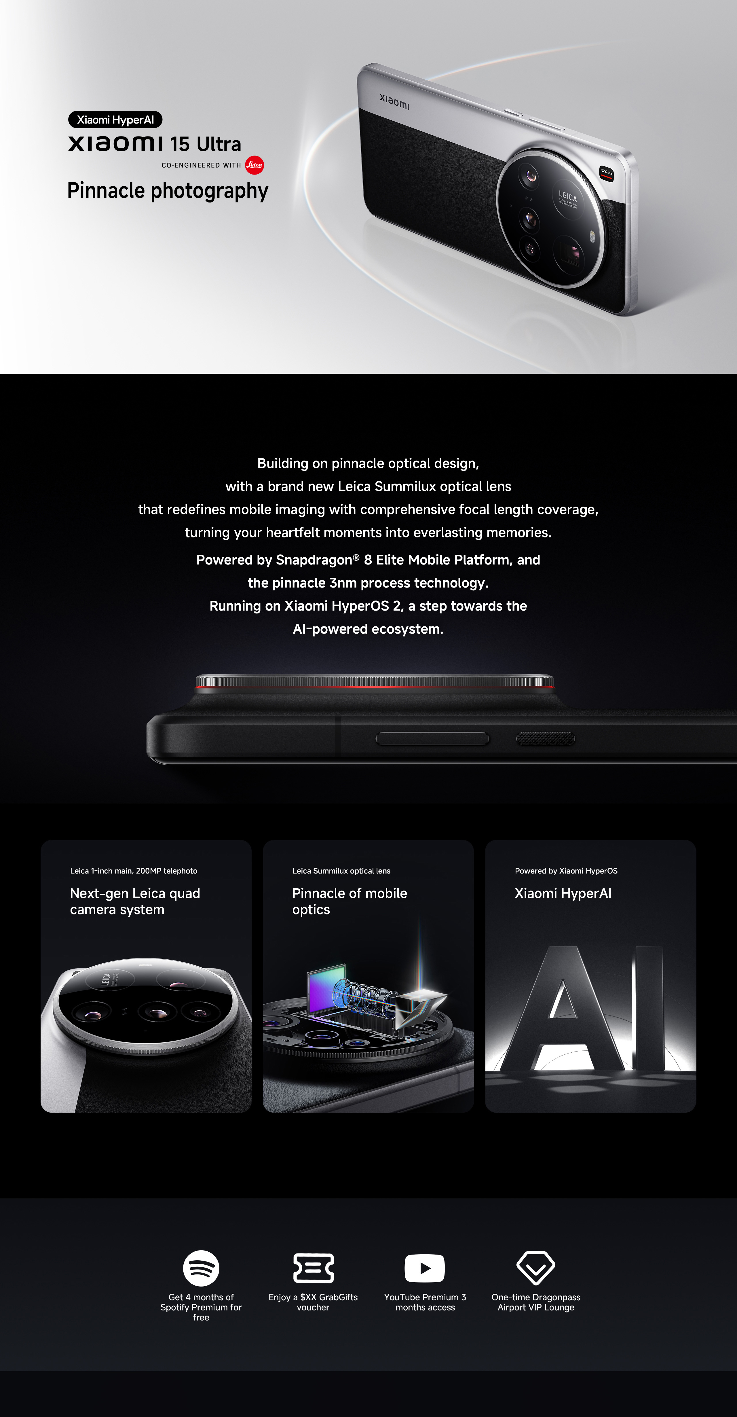 Xiaomi 15 Ultra Smartphone | 16+512GB/16GB+1T, Leica Summilux optical ...