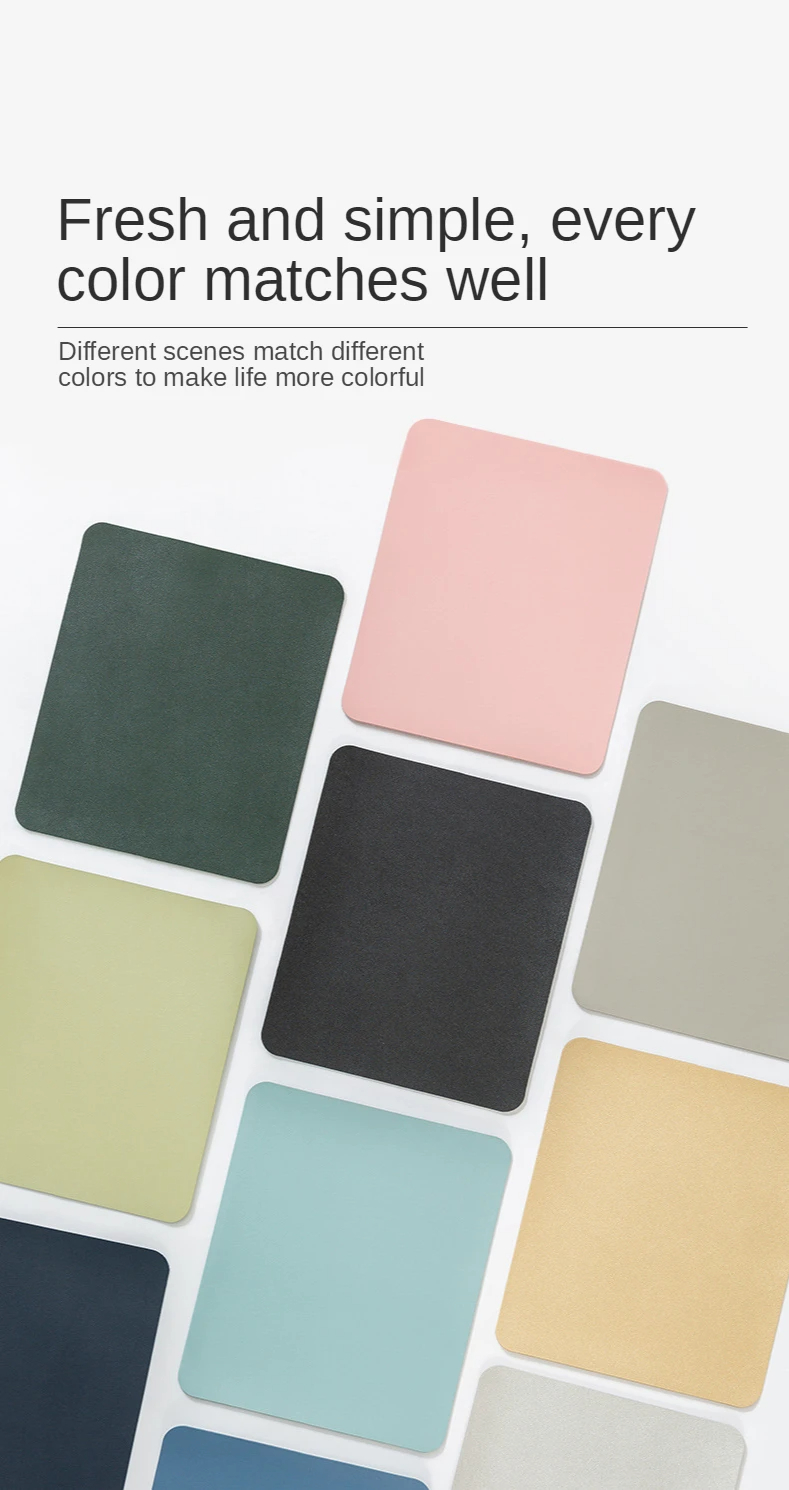 Versatile Dual-Sided PU Leather Mouse Pad: Waterproof, Non-Slip, and ...