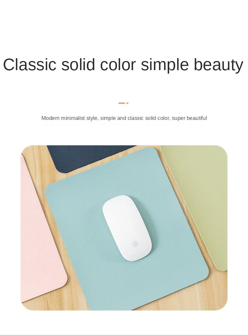 Versatile Dual-Sided PU Leather Mouse Pad: Waterproof, Non-Slip, and ...