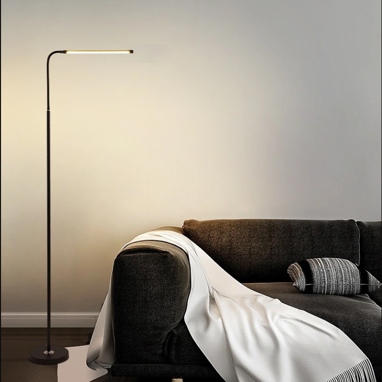 LED Floor Lamp 360°Adjustable Corner Light Vertical Long Arm Lamp Piano ...