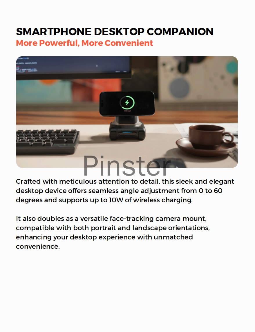 LOOI Robot ChatGPT Integrated Biomimetic Behavior System AI with Personality 10W Wireless Phone ...