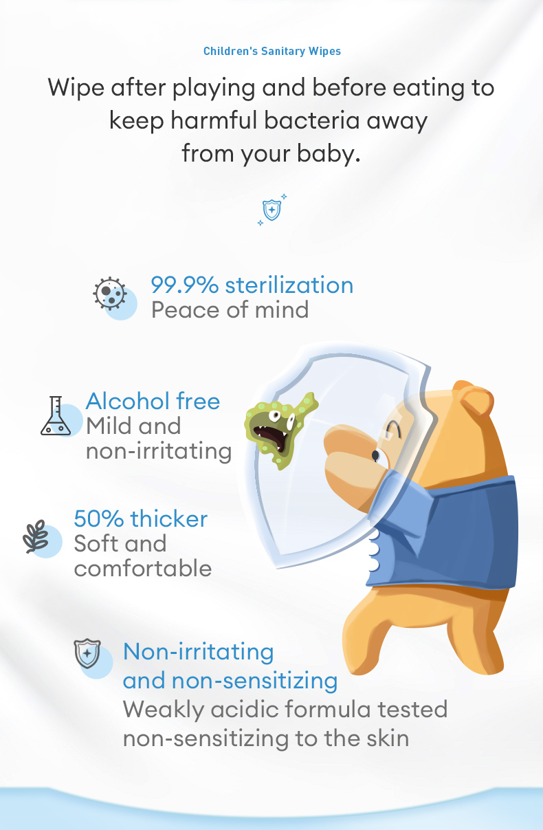 Deeyeo Mini Baby Wipes Portable Students Wet Wipes Tissue(10Sheets ...