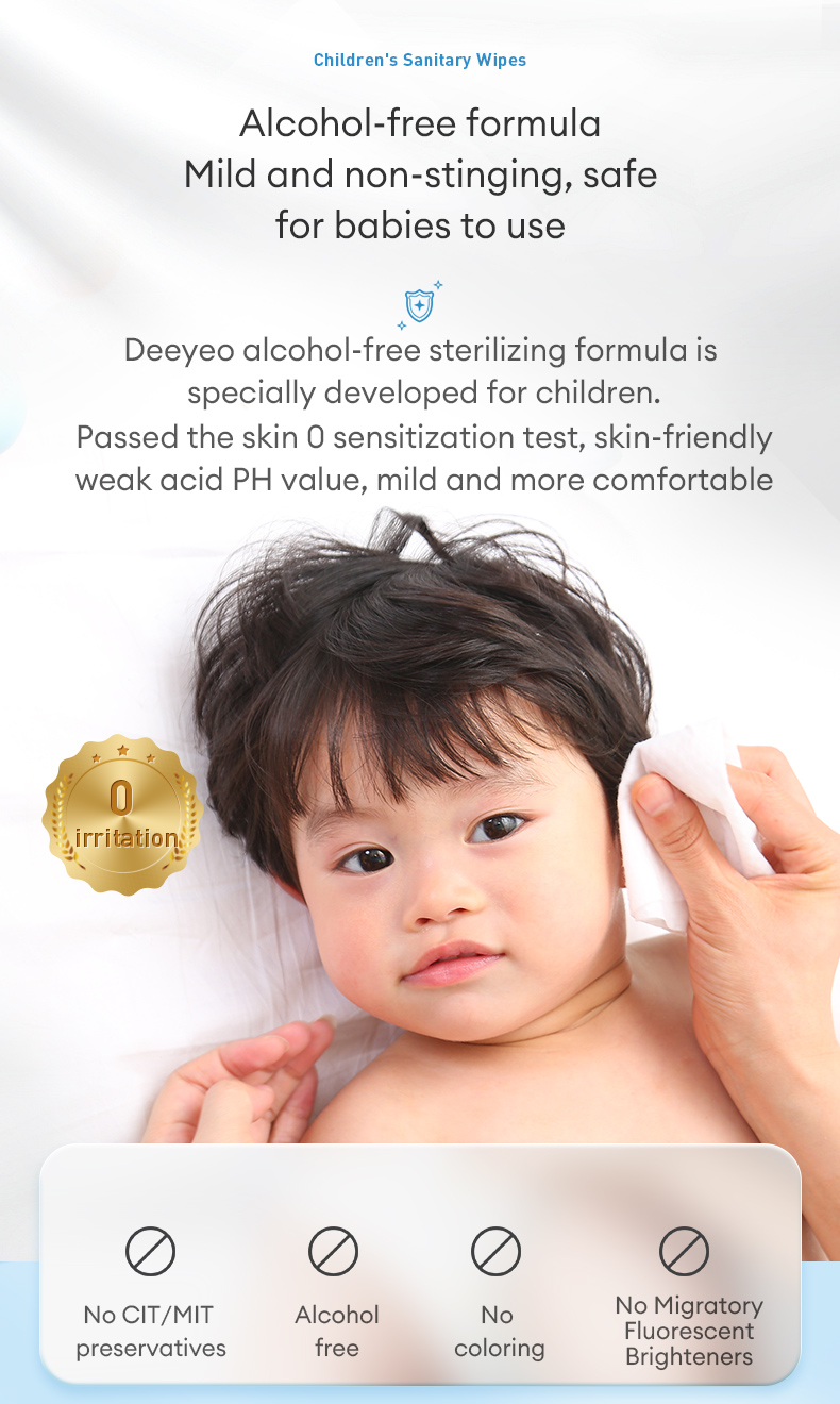 Deeyeo Mini Baby Wipes Portable Students Wet Wipes Tissue(10Sheets ...