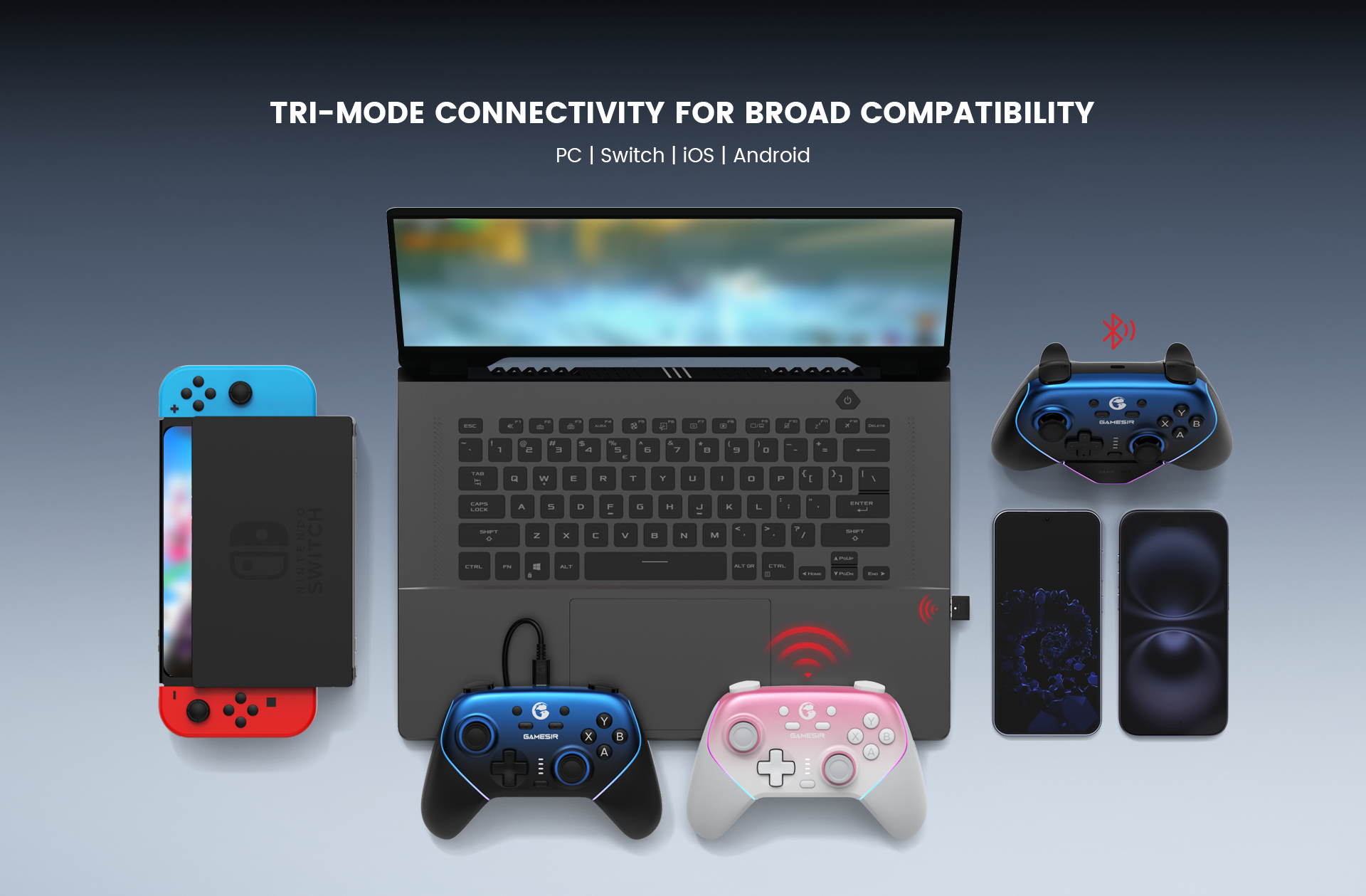 GameSir-T4n Pro Wireless Controller TBluetooth Gamepad Hall Effect ...