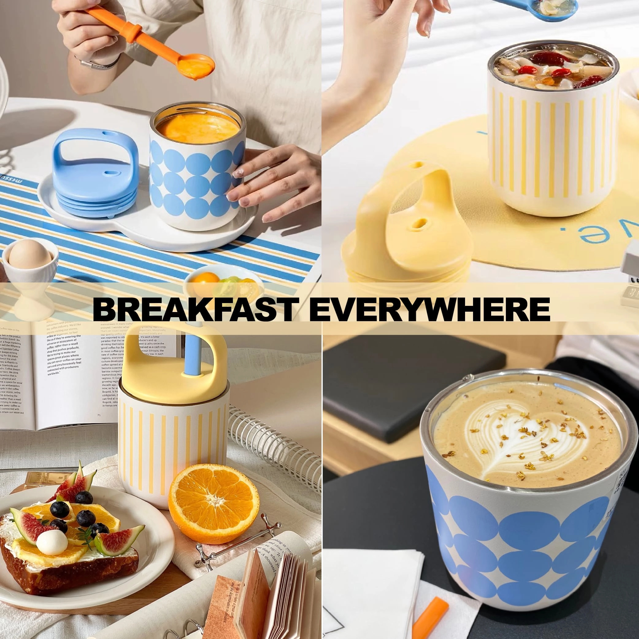 Chakolab 450ml breakfast thermos cup portable take-out high-value ...